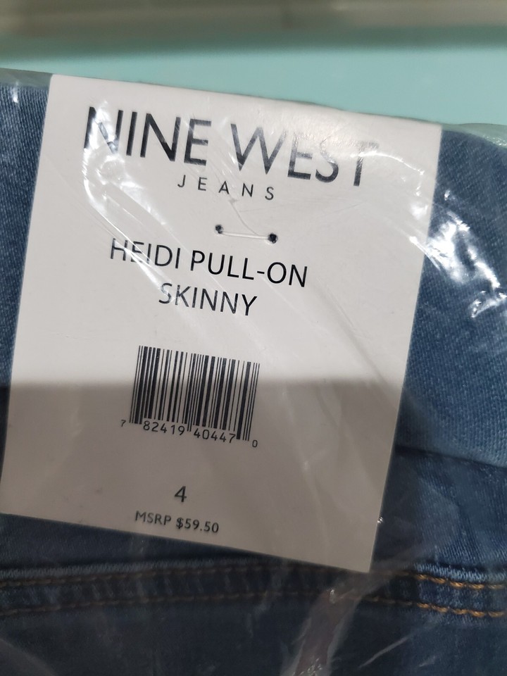 Nine West Jeans Heidi Pull On Skinny Yoga Stretch Women's Jeans Size 4 ...