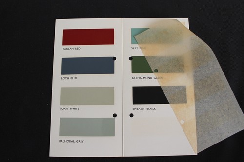 Rootes New Hillman IMP Farbe color colours couleurs Farbkarte Prospekt ...