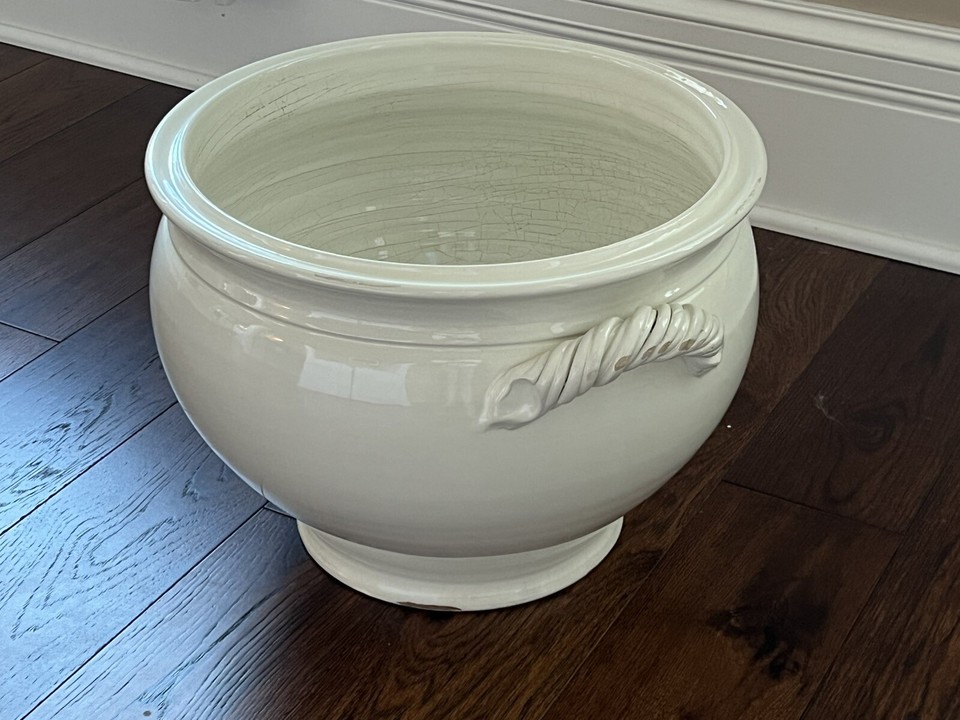 SOLD OUT Williams Sonoma Exclusive White HUGE Tree Planter Pot Italy ...