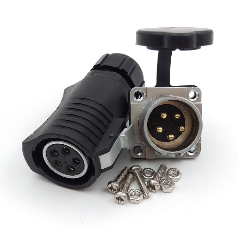 XHP20,5pin panel mount waterproof Aviation Cable Connector,Electrical ...