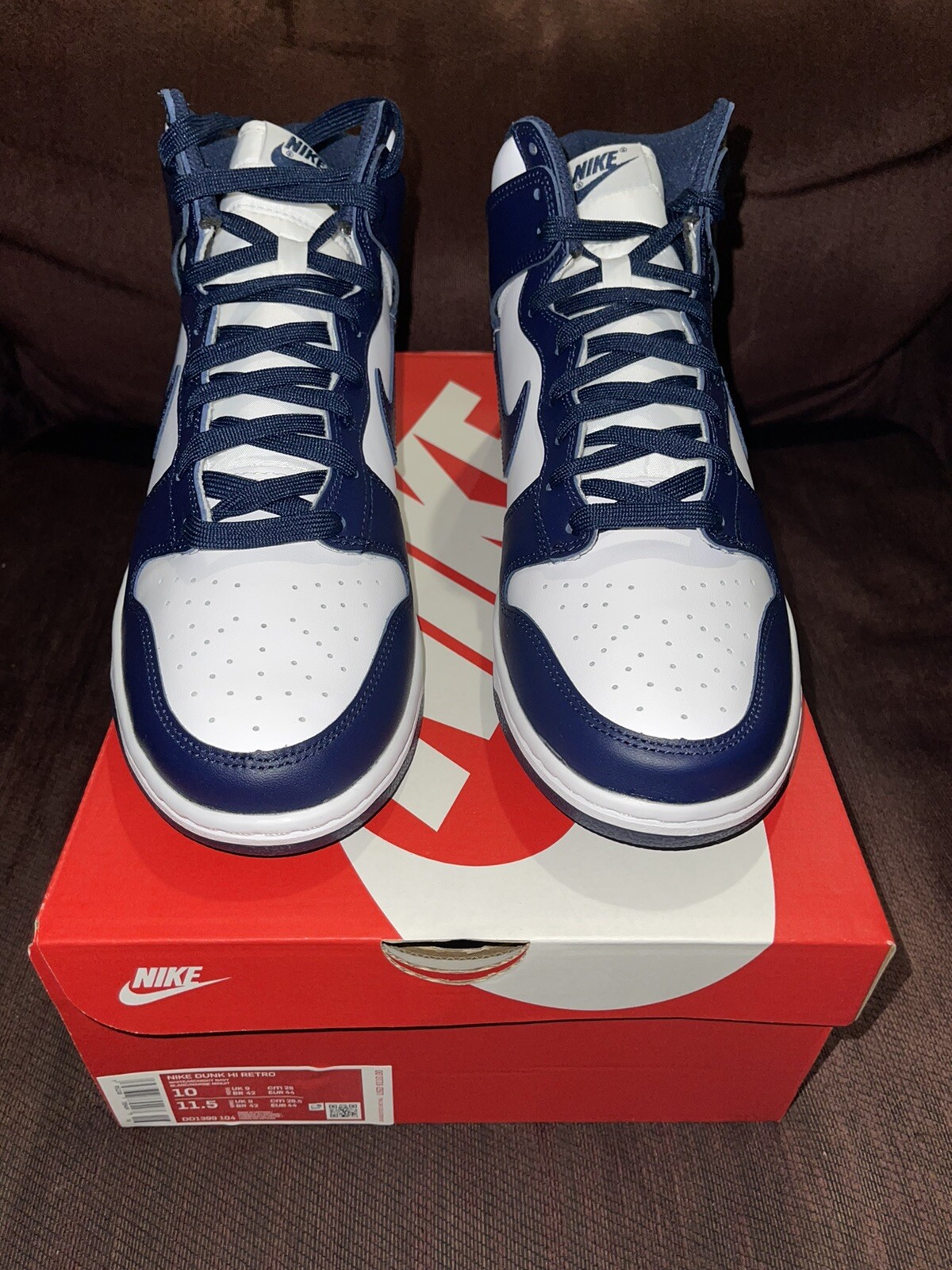 Nike Dunk High “Midnight Navy” Size 10 - DD1399-104- Ready To Ship