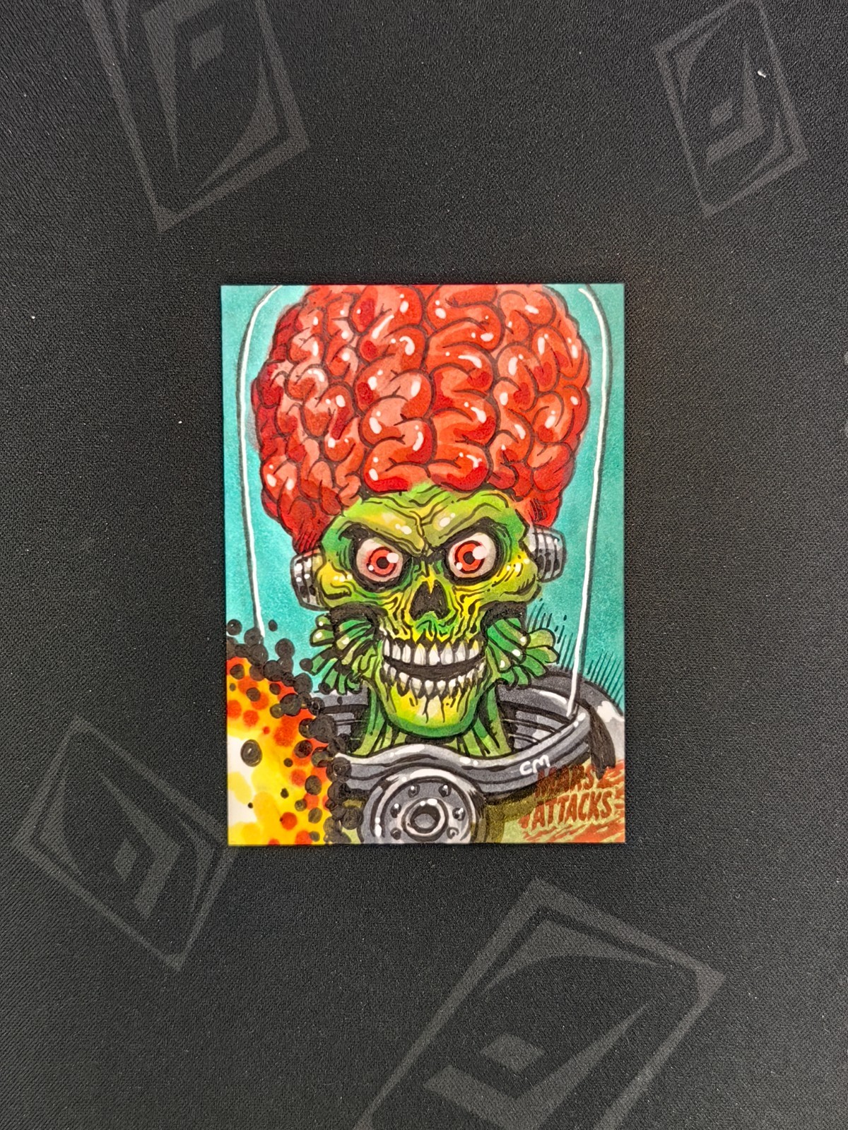 Topps Mars Attacks Uprising Sketch Card 1/1 Chirs Meeks S01 | eBay