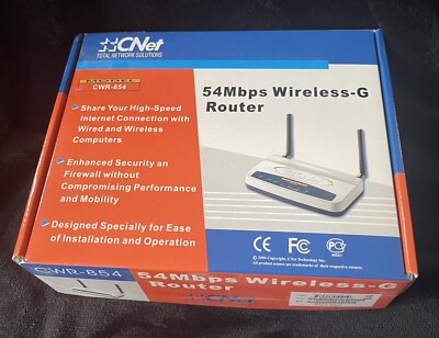Cnet CWR-854 54Mbps Wireless-G Router New In Box Total Network ...
