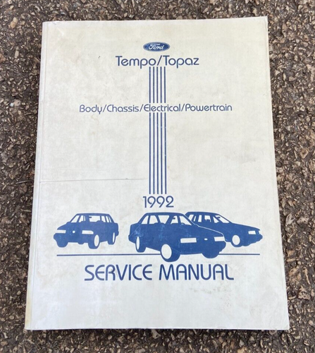 Original 1992 Ford Tempo Topaz Service Workshop Technical Repair Manual ...