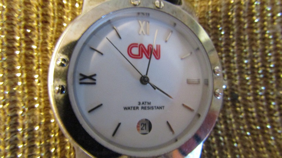 Vint CNN Turner Broadcasting Quartz Time/Date Watch NEEDS BAND ...