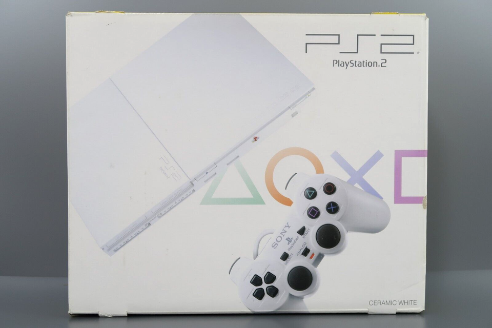 Sony PlayStation 2 PS2 Slim Ceramic White Console SCPH-90000CW ...