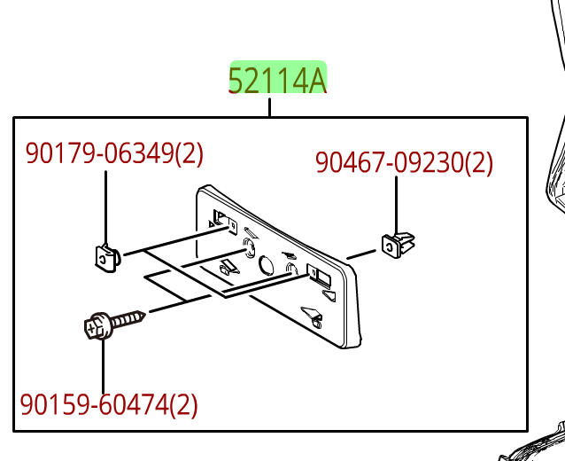 Lexus RCF (2015-2018) OEM Genuine Front Bumper LICENSE PLATE BRACKET ...