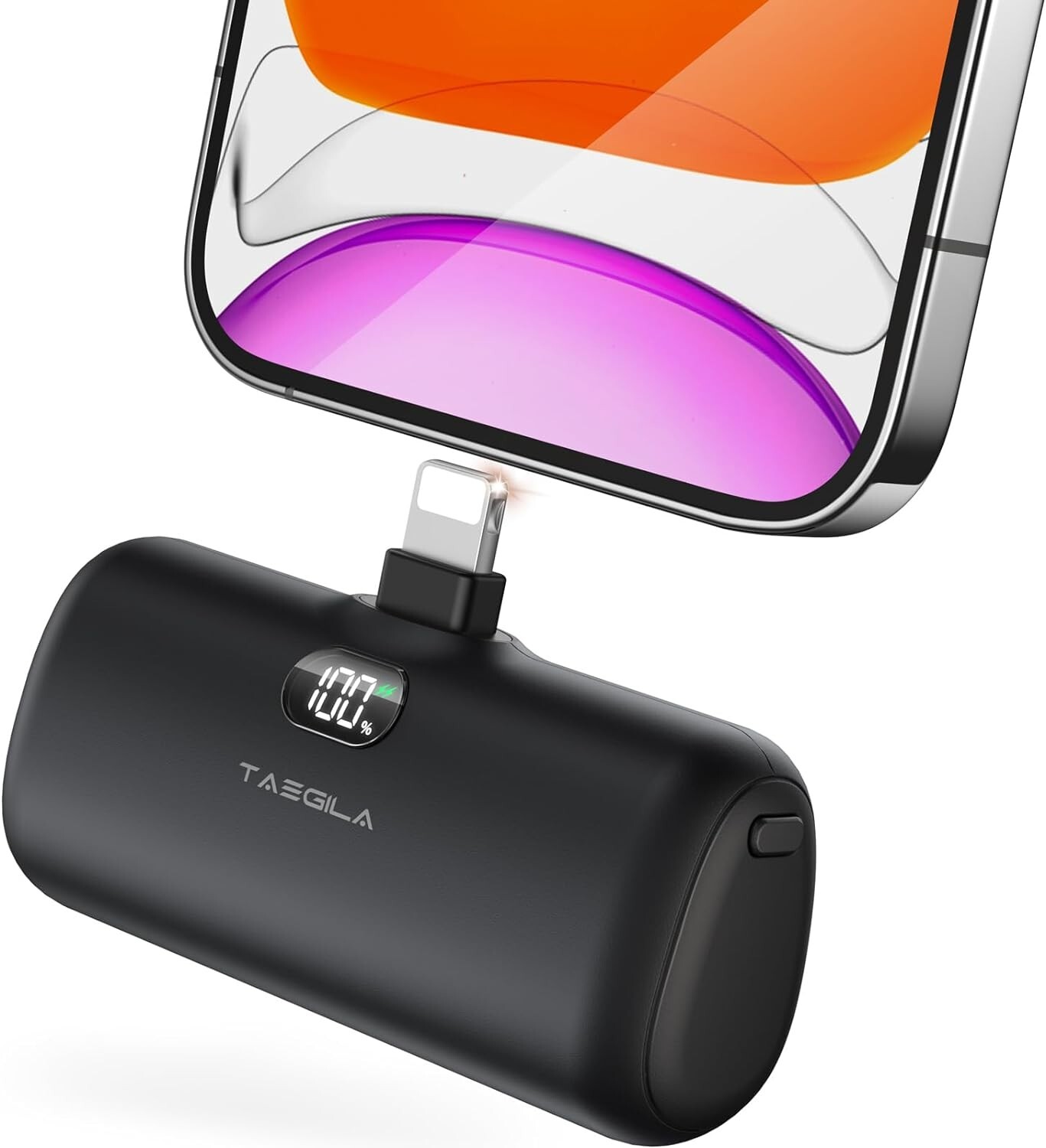Small Portable Charger iPhone 5000mAh with Built in Cable | eBay
