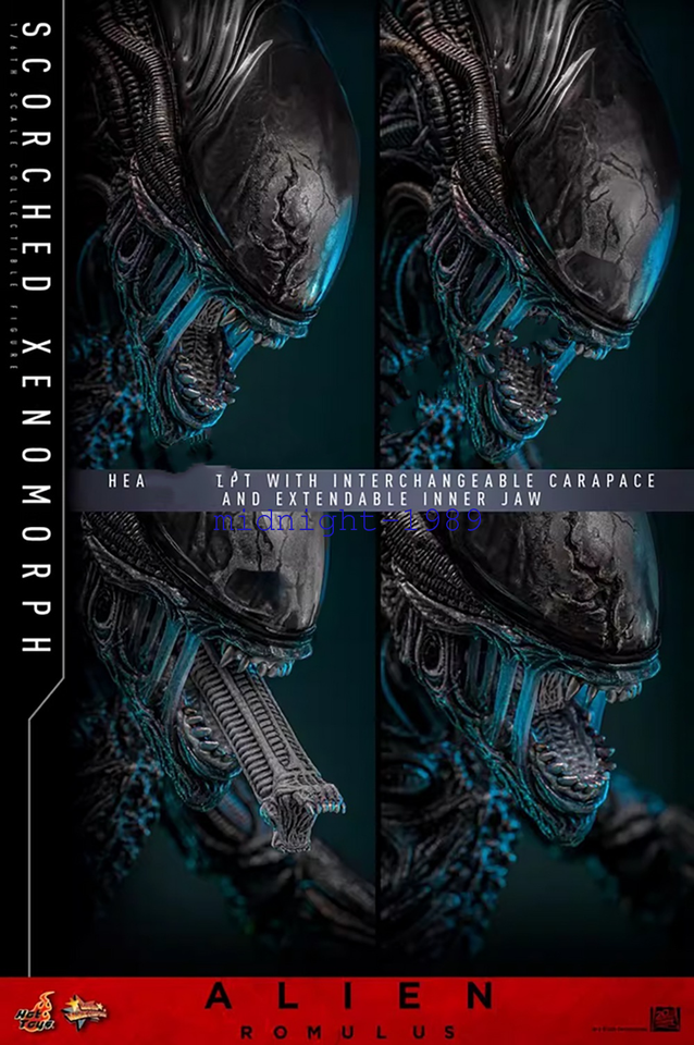 Hot Toys MMS784 Alien Romulus 1/6 Scale Scorched Xenomorph Action ...