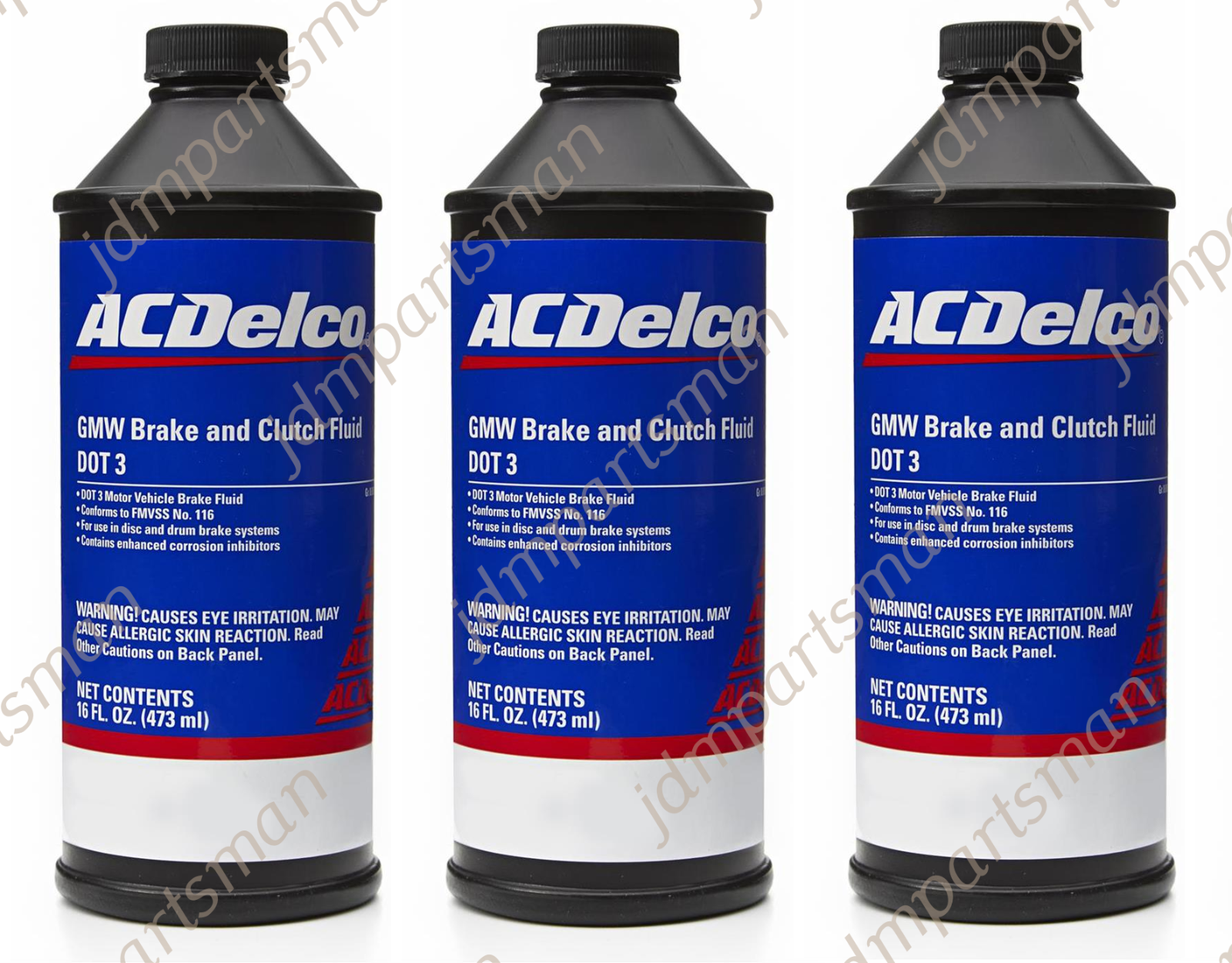 ACDelco Dot 3 Brake & Clutch Fluid 10-4110 16oz | Pack of 3 ...