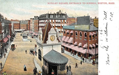 Scollay Square Entrance To Subway Street Scene Boston,MA Vtg 1906 ...