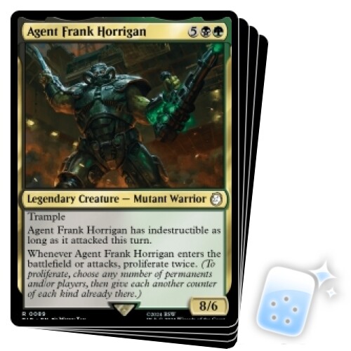 AGENT FRANK HORRIGAN X4 Universes Beyond: Fallout Magic MTG MINT CARD ...
