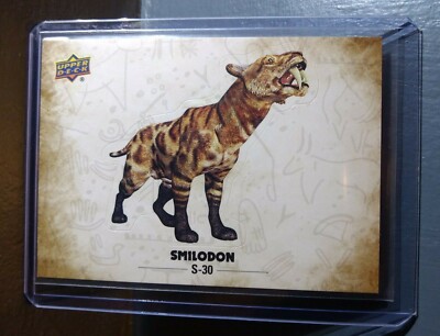 2015 Upper Deck Dinosaurs Smilodon #S-30 Trading Sticker Card | eBay