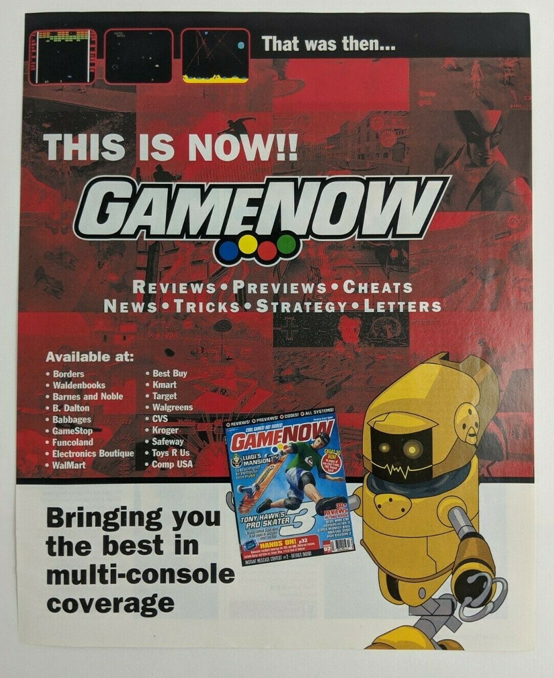 GameNOW Print Ad Magazine Poster Art PROMO Official Advert Tips Tricks ...