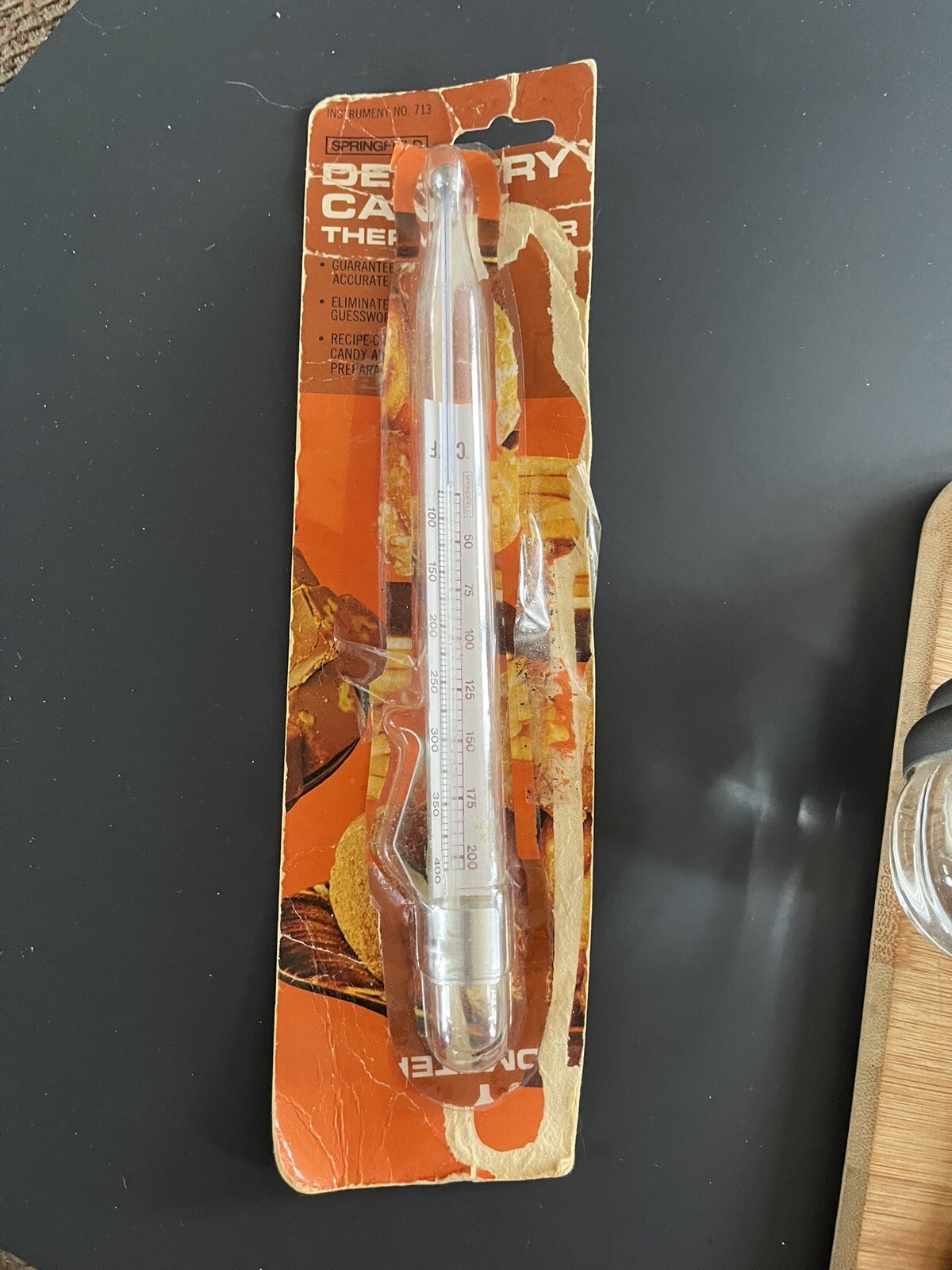 Vintage Glass Thermometer Candy Deep Fry Springfield OH #713 | eBay
