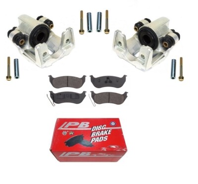 2 x REAR BRAKE CALIPER + SEMI-METALLIC PADS FOR FORD EXPLORER / SPORT ...