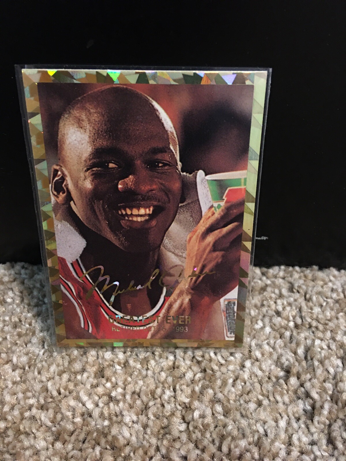Michael Jordan Greatest Ever Sports Edition Gold Promo Card Chicago ...