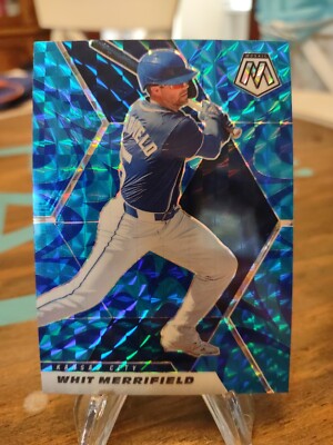 Whit Merrifield 2021 Panini Mosaic #14 Blue Mosaic Prizm Kansas City ...
