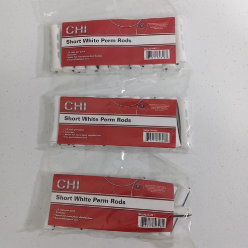 Chi Short White Perm Rods 3 Packs of 12 Concave Band for sale online | eBay