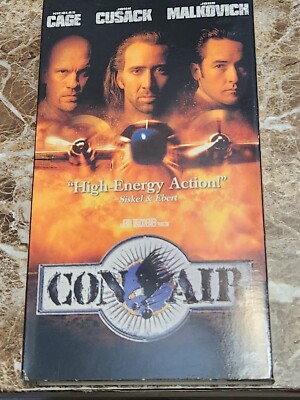 Con Air (VHS, 1997) Nicholas Cage, John Cusack, John Malkovich ...