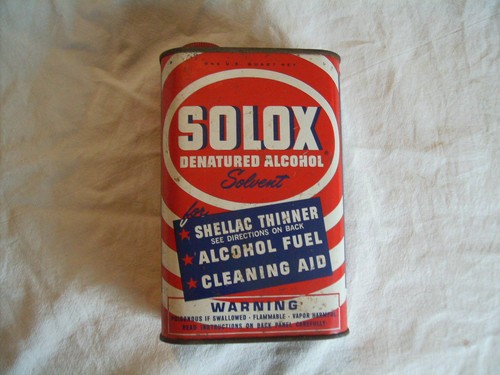 VINTAGE SOLOX DENTURED ALCOHOL EMPTY TIN / CAN | eBay