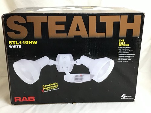 RAB Stealth STL110HW Motion Sensor Light White 110 Degree Sensor 120V ...