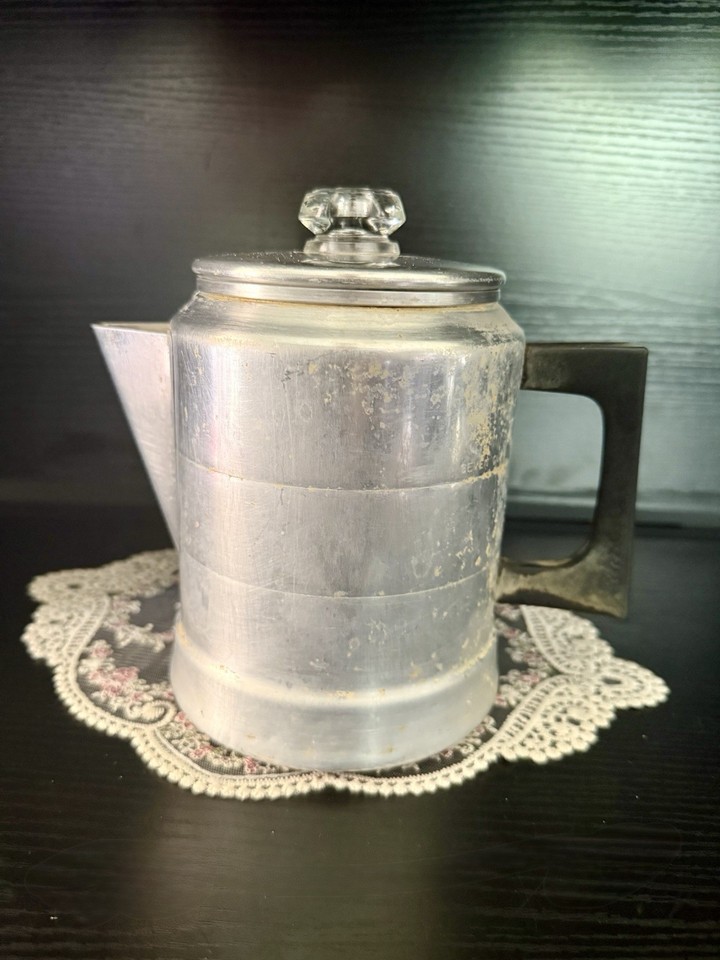 Vintage Comet 7 Cup Aluminum Stovetop Coffee Percolator, Original ...