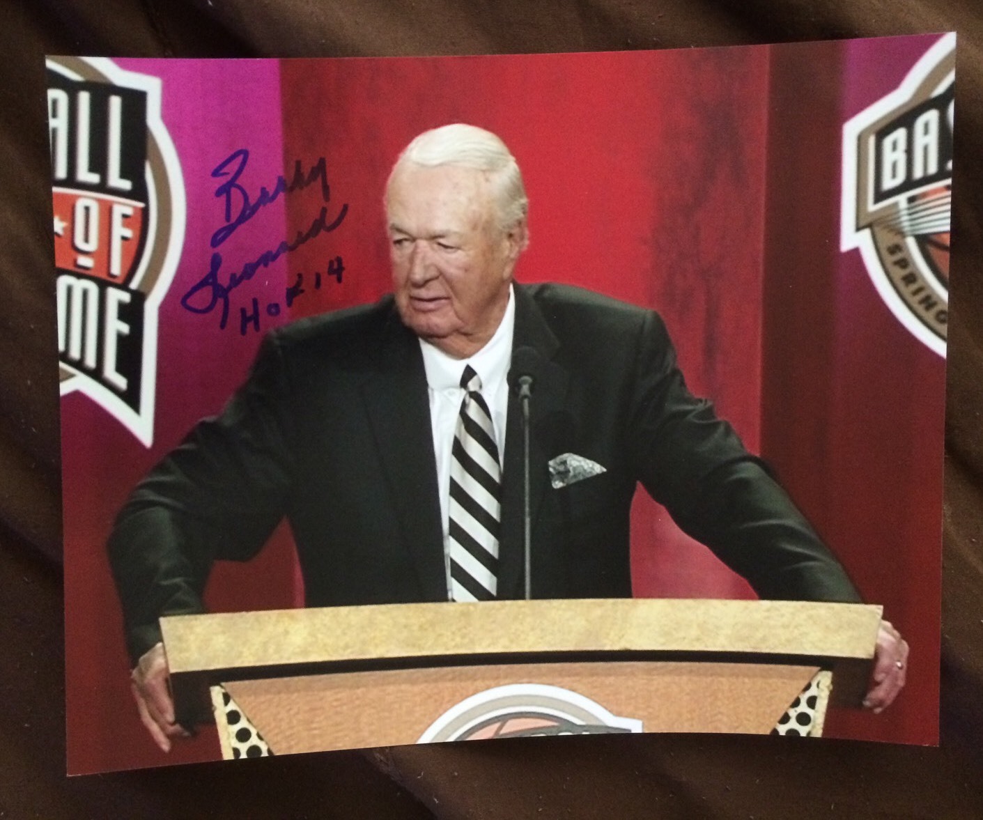 Bobby "Slick" Leonard Indiana Pacers Hoosiers Signed 8 X 10 Photo ...