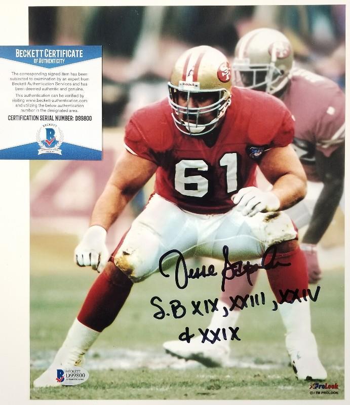 JESSE SAPOLU Signed 8x10 Photo "SB XIX, XXIII, XXIV, XXIX" ~ Beckett ...