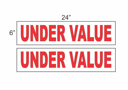 UNDER VALUE 6"x24" REAL ESTATE RIDER SIGNS Buy 1 Get 1 FREE 2 Sided ...
