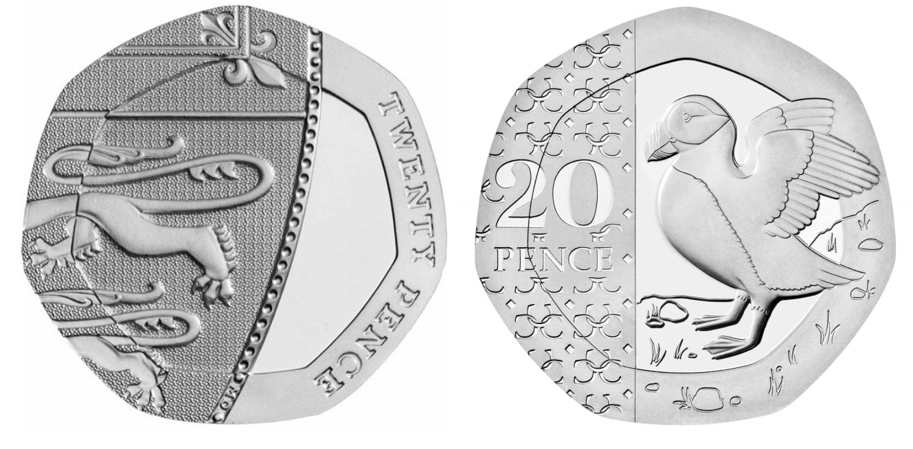2016 - 2025 20p Coin Twenty Pence Royal Shield + Puffin Brilliant ...
