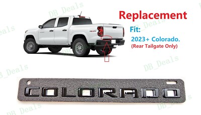 1PC Gloss Black Rear Tailgate Colorado Emblems Letters Badges Fit 2023 ...