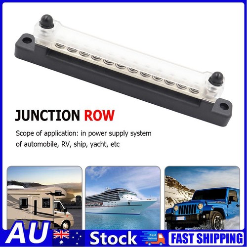 Car Terminal Block Bus Bar Power Distribution Block for Car Boat (Black ...