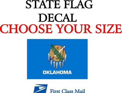OKLAHOMA STATE FLAG, STICKER, DECAL, 5YR VINYL State Flag of Oklahoma ...