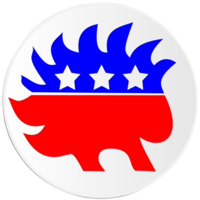 Libertarian Party Porcupine - Circle Sticker Decal 3 Inch - Political ...