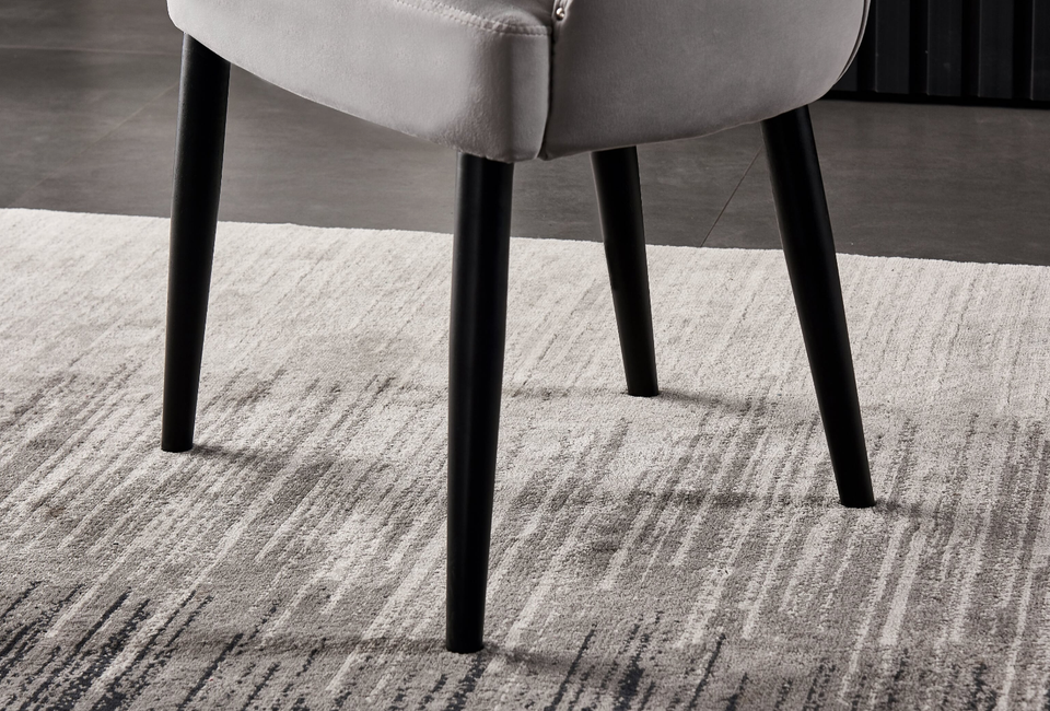 Velvet Padded Dining Chair Accent Designer Chair with/without Arms Set ...