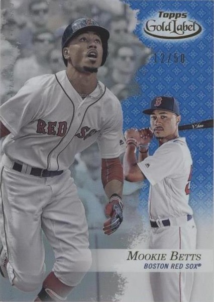 2017 Topps Gold Label - Class 3 Blue #75 Mookie Betts /50 for sale ...