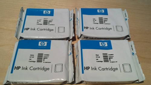 HP 88 Genuine Black, Cyan, Magenta, Yellow Ink Cartridges C9385A C9386A ...