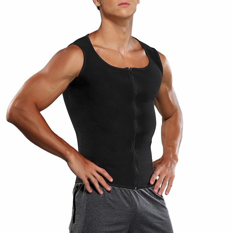 Men's Neoprene Sauna Sweat Vest Tank Top Body Shaper Waist Trainer Vest ...