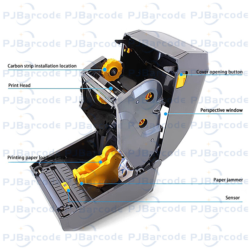 Zebra ZD420T Thermal Transfer Desktop Printer 300dpi ZD42043-T01E00EZ ...