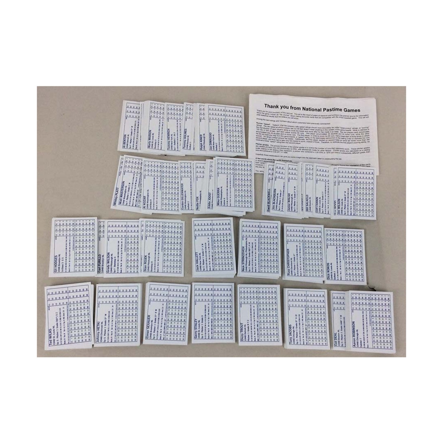 National Pasttime Games APBA Cards 1948 Player Card Set Bag NM | eBay