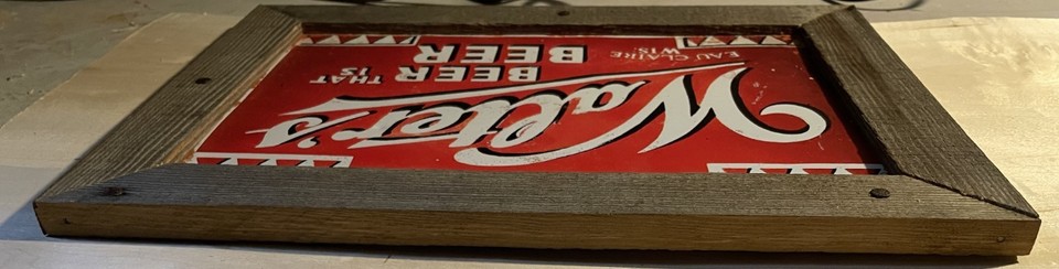 Walter's Beer Sign Framed In Old Barnwood - 14 1/2" X 10 3/8" | eBay