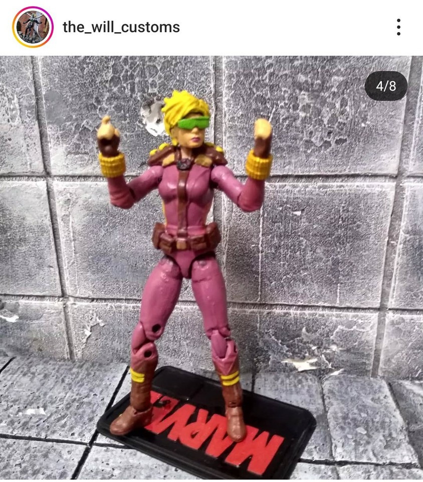 3.75" 3 3/4 1:18 Custom Action Figure Boom Boom Xmen X Marvel Universe ...