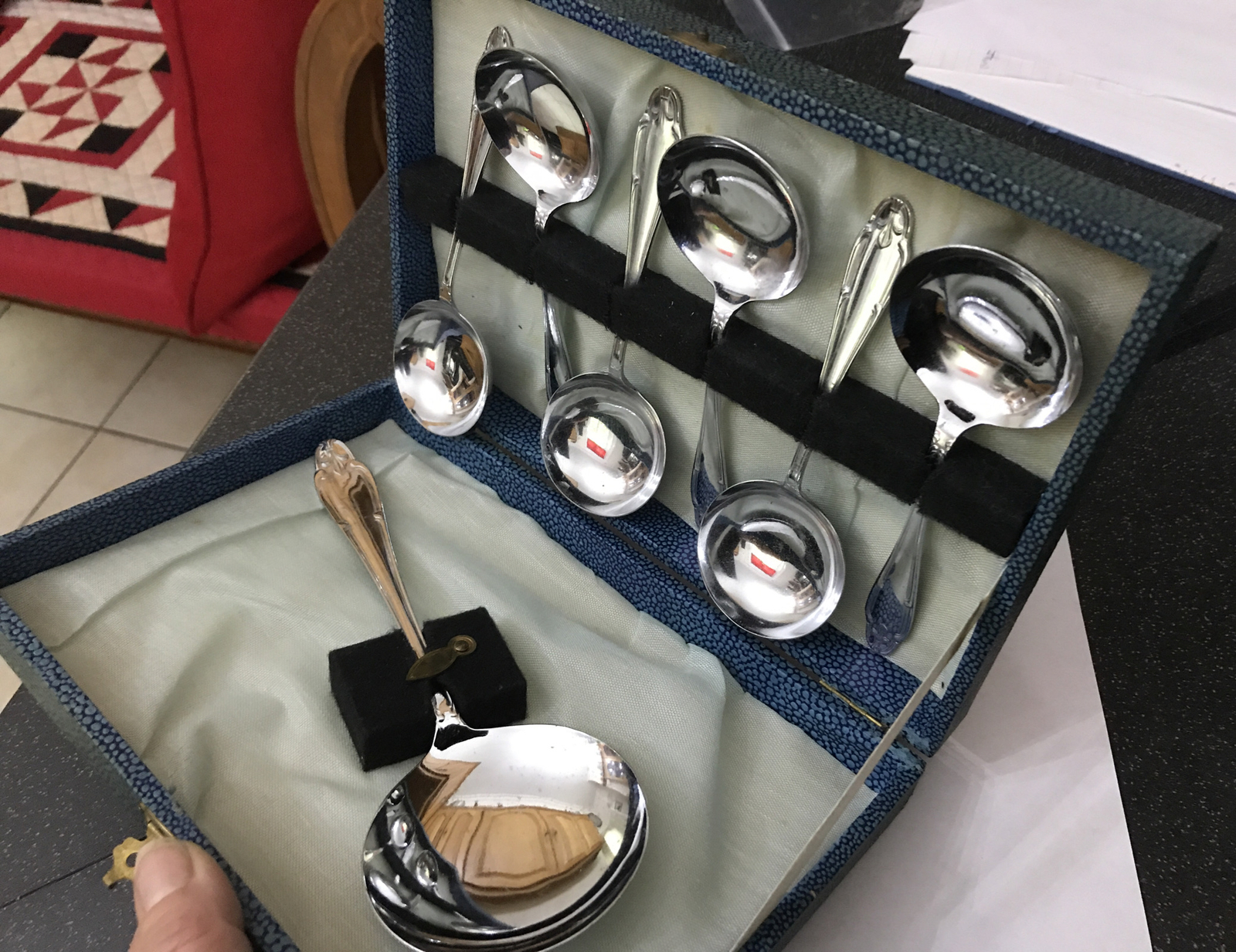 Boxed 6 X Deco Fancy Stainless Chrome Chromium Plate Dessert Fruit ...