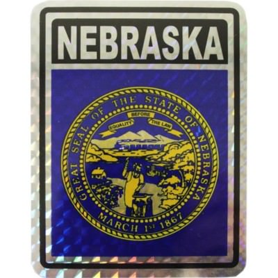 Wholesale Lot 6 State of Nebraska Flag Reflective Decal Bumper Sticker ...