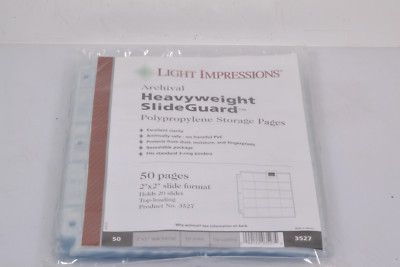 Light impressions Archival 50 pages 2x2 top loading slide pages #3527 ...