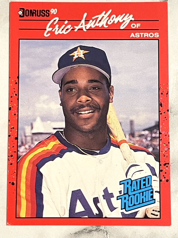 1990 Donruss Eric Anthony ULTRA RARE Misprint Error Baseball Card ...