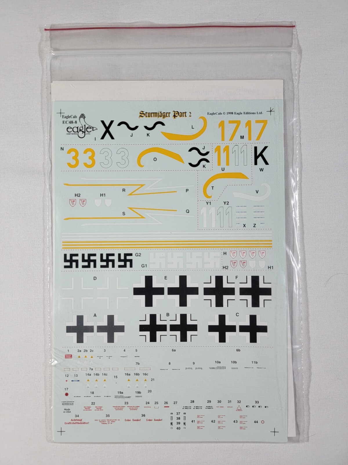 Eagle Cals 1/48, Fw 190 A's. Sturmjager Part 2. decal sheet 48-8 | eBay