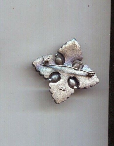 LIA flat black Maltese style brooch pin | eBay