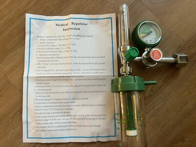 Medical Oxygen Regulator with Flowmeter & Humidifier Bottle – 1-15L/min ...